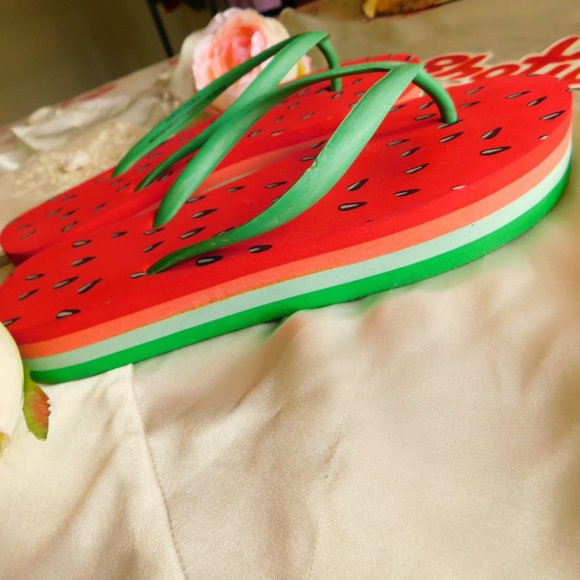 H&M | Shoes | Watermelon Themed Platform Foam Sandals | Poshmark
